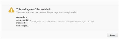 package xml unlocked package installation error salesforce stack