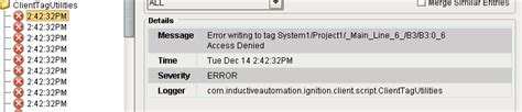 how to find clientutilities tag error ignition inductive automation