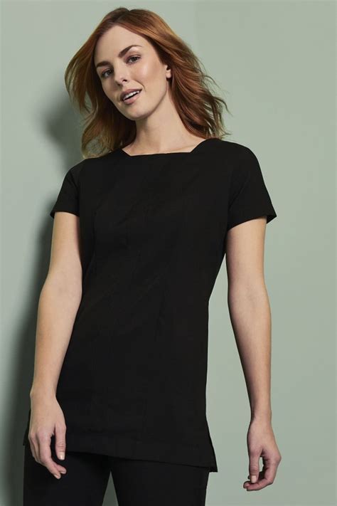 Womens Square Neckline Tunic Black Simon Jersey
