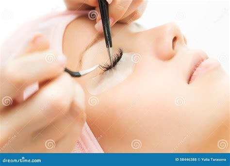 Eyelash Extension Procedure Stock Image 95910955