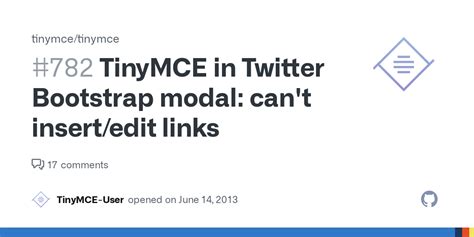 tinymce in twitter bootstrap modal can t insert edit links · issue