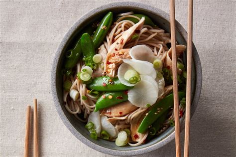 Soba Noodles With Chicken And Snap Peas Recipe Nyt Cooking