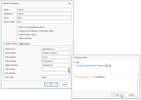 create multi value and cascading report parameters reporting
