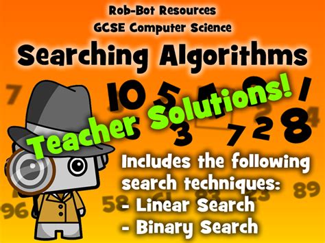 gcse 9 1 computer science searching algorithms teaching resources