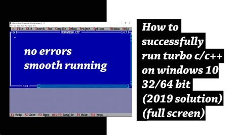 how to install turbo c c on windows 10 64 bit 32 bit 2019 youtube
