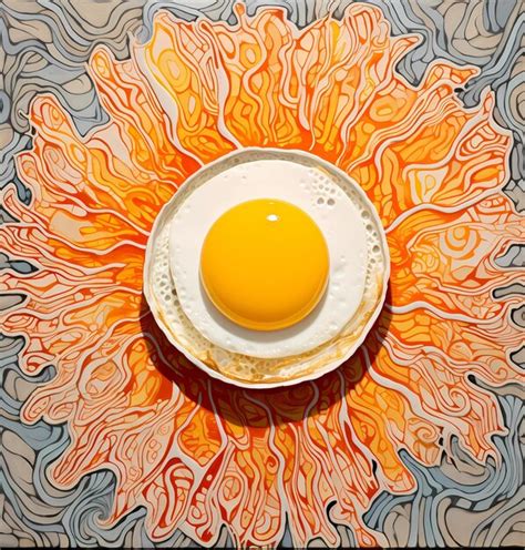 Premium Ai Image Ceramics Scrambled Eggs On A Plate