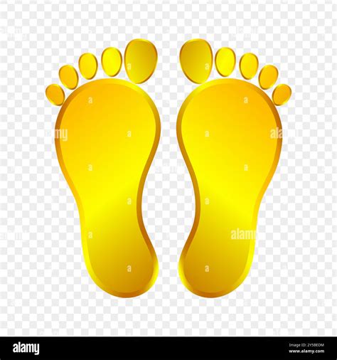 Vector Illustration Of Golden Goddess Lakshmi Footprint Symbol On