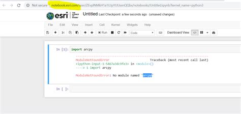 esri jupyter notebook is not working esri community