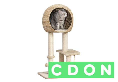 Rootz Cat Tree Skrapstolpe Beige Konstruerat Trä Plysch Sisal