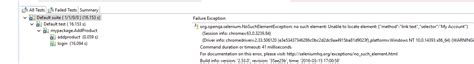 selenium webdriver getting error for find webelement software