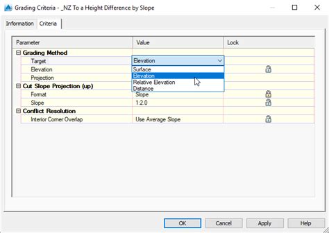 solved grading to elevation relative to feature line autodesk community