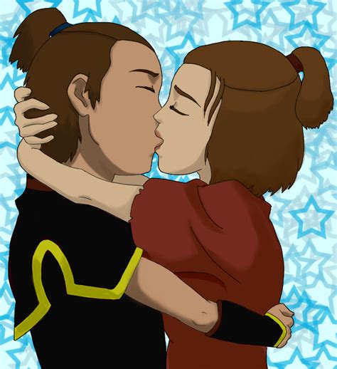 Sokka And Suki Kiss By Tophsawesome On Deviantart