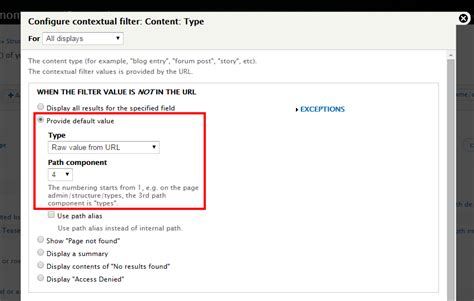 7 how to pass content type filter to taxonomy drupal answers