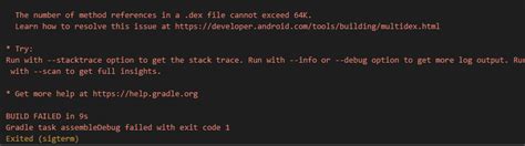 flutter gradle task assembledebug failed with exit code 1 by boris