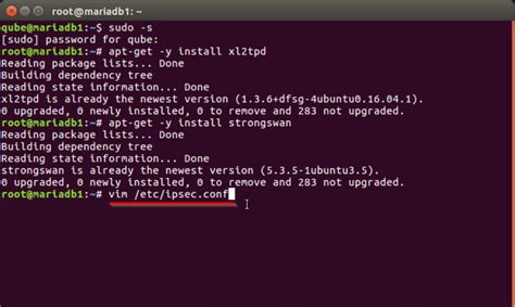 l2tp setup ubuntu command line strongvpn