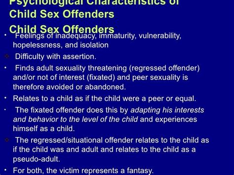 Understanding And Working With Sexual Offenders