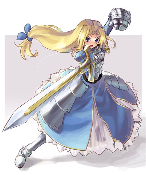 Safebooru Armor Armored Dress Blonde Hair Blue Eyes Caliburn