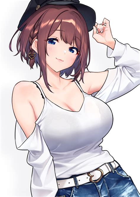 2d Sweater Dress Portrait Baffu Low Angle Artwork Short Hair