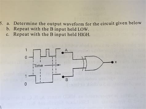 solved determine the output waveform for the circuit given
