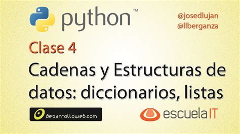 taller de python cadenas diccionarios listas youtube