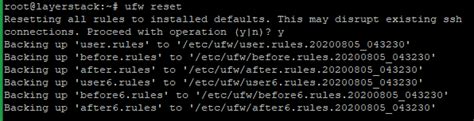 layerstack how to set up and configure ubuntu firewall