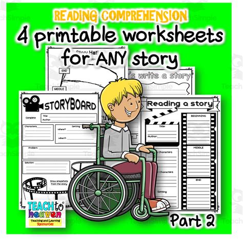 Reading Comprehension Worksheets For Any Story Part 2 By Teach Simple