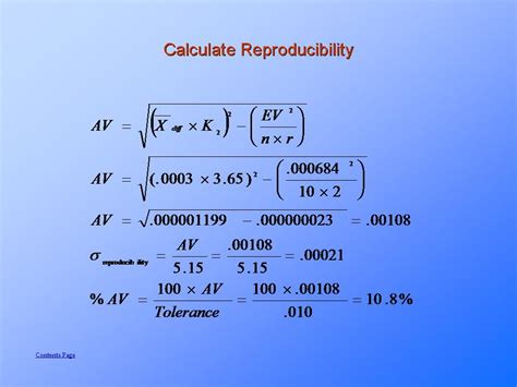 Calculate Reproducibility Continued Presentationeze