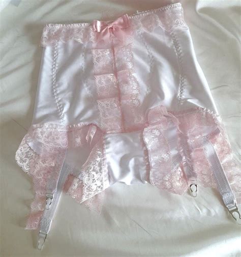 Girdle With Suspender Clips Control Tummy Control Frilly Plus Sizes Ebay