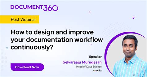 webinar on how to design and improve your documentation workflow