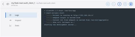 node js docker node container cannot start but works