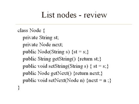 list nodes review