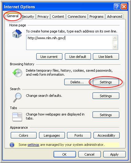 internet explorer 8 x settings for docline