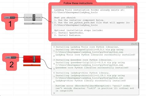 installation issues with non ascii characters ladybug