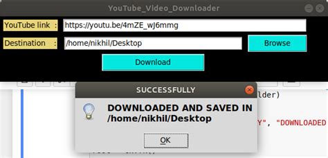 create gui for downloading youtube video using python geeksforgeeks