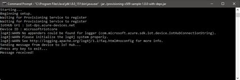 tutorial provision simulated x 509 device to azure iot hub using java