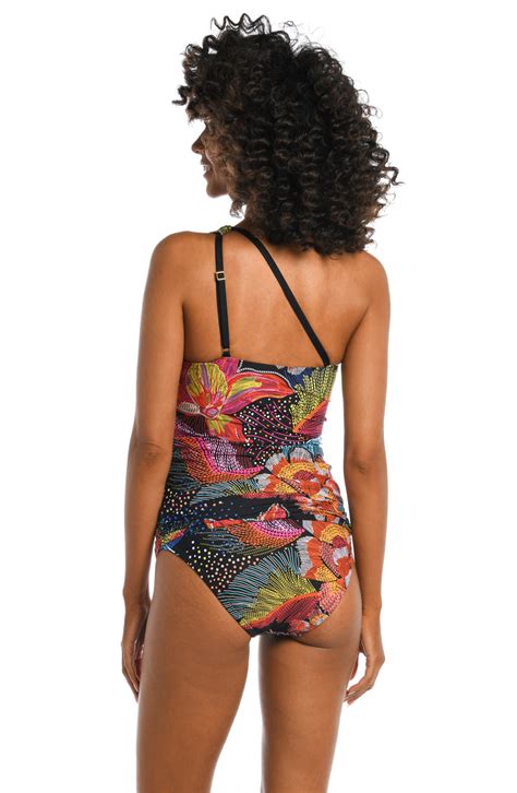 La Blanca Sunlit Soiree One Shoulder Keyhole Tankini Birthday Suits