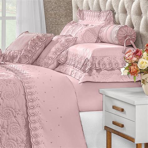 Jogo De Cama King Mistral Rosê Percal 200 Fios 4 Peças Essencial Enxovais