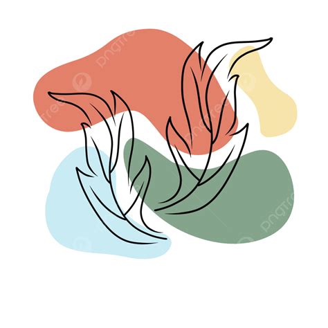 Gambar Daun Seni Garisan Mudah Estetik Png Estetik Seni Garisan Line