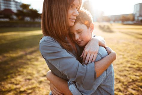 Mother And Son Hugging