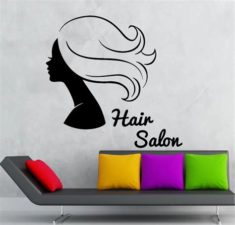 Hairdresser Hairstyle Beauty Girl Wall Stickers Vinyl Decal Hair Salon