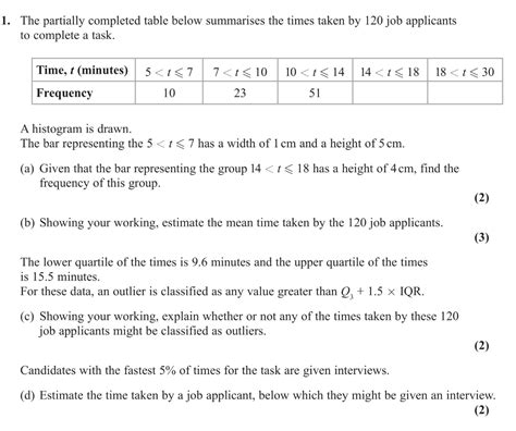 solved 1 the partially completed table below summarises the