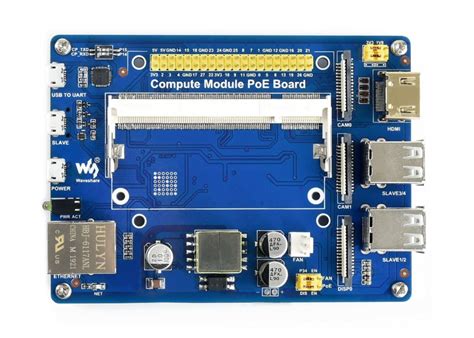 waveshare releases a compute module io board with poe feature