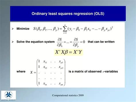 Ppt Ordinary Least Squares Regression Ols Powerpoint Presentation