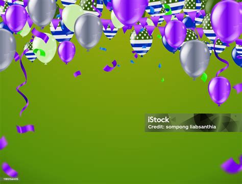 Vector Illustration Of Purple Balloons Stock Illustration Download