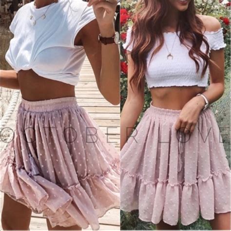 Boujee Boutique Skirts Alexis Boho Chiffon Mini Skirt Poshmark