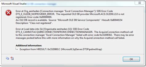 soloving the error the requested ole db provider