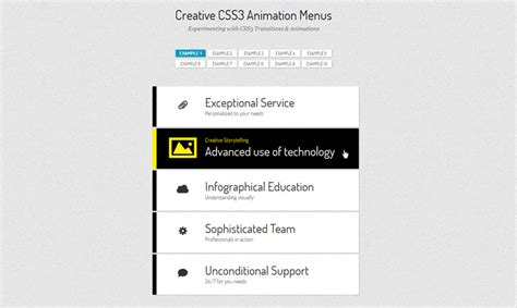 css3で作るナビゲーションメニューのチュートリアルいろいろ w3q archive