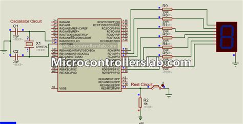 7 segment display interfacing with pic microcontroller examples