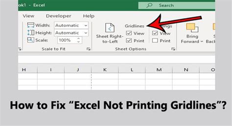 how to fix “excel not printing gridlines”