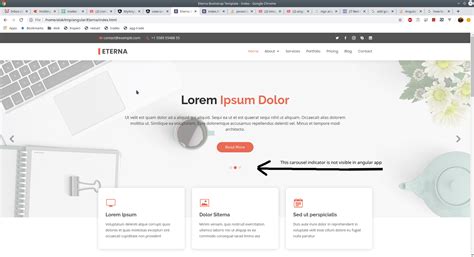 javascript carousel indicators not working after converting bootstrap
